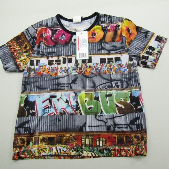 Tops | Vtg Randy Top Womens 14 Recycled Graffiti Art Street Wear ...